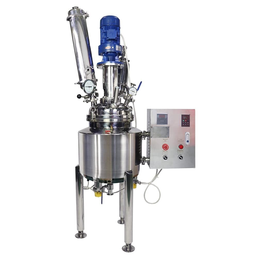 20L Double-Layer Stainless Steel Jacketed Reactor Sealed Chemical ...