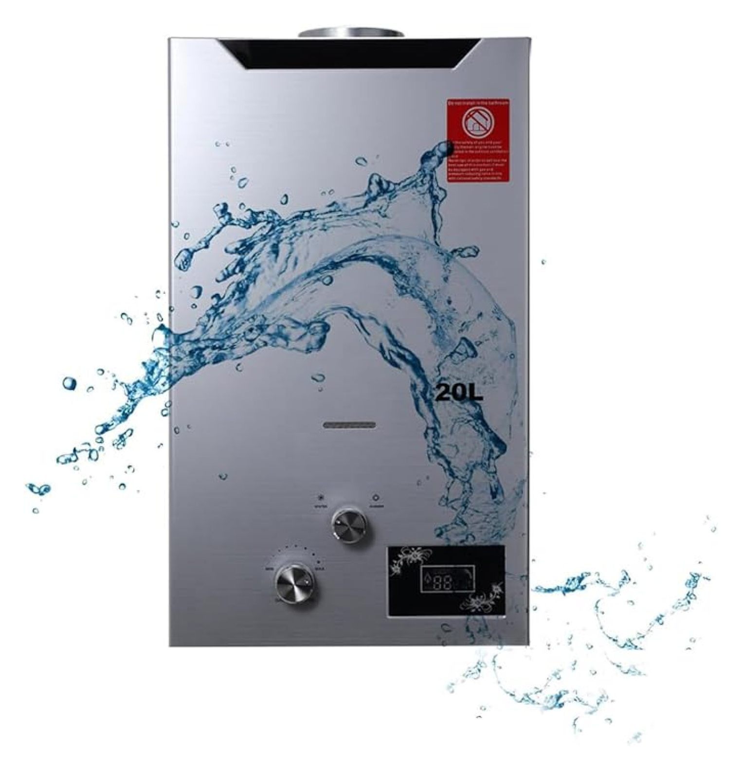 20L Hot Water Heater LPG Propane Gas Tankless Water Boiler W/Shower ...