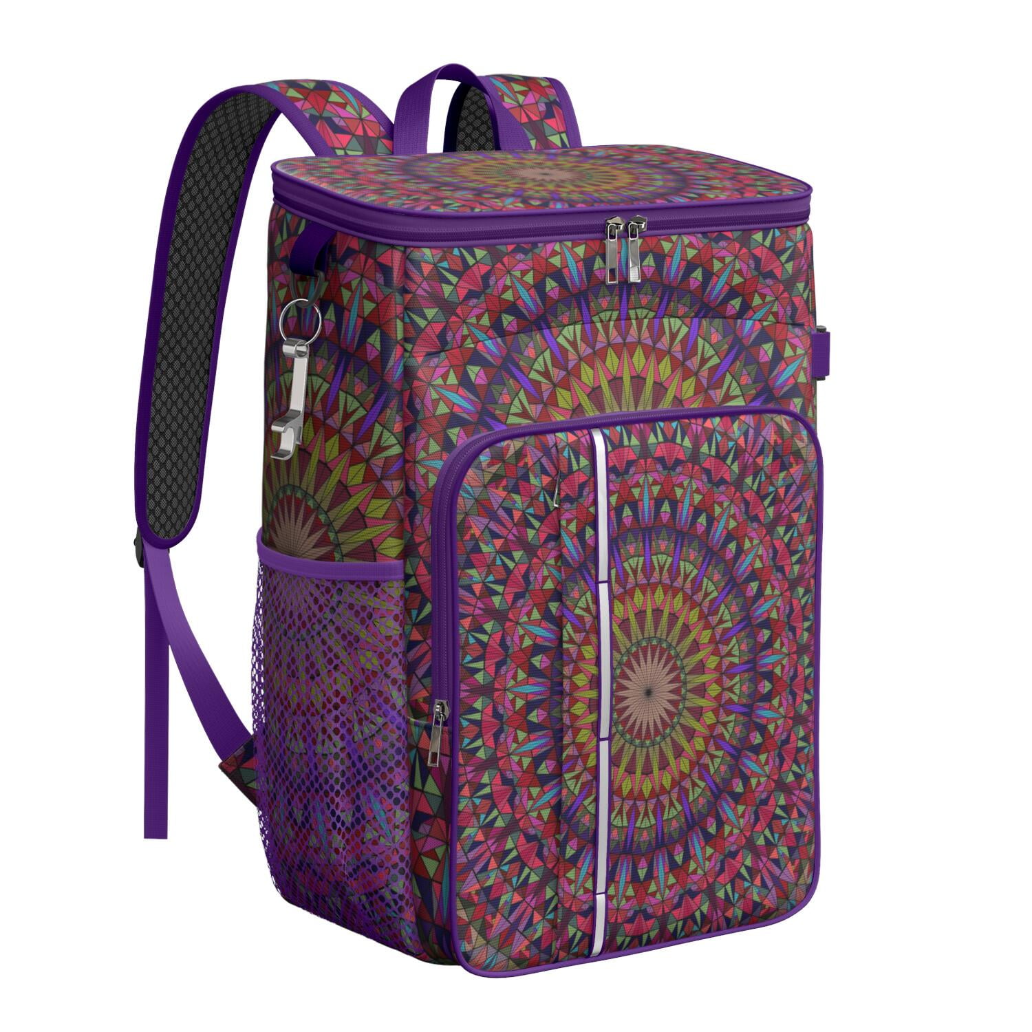20L Insulated Cooler Backpack - Trippy Mandala Psychedelic Style ...
