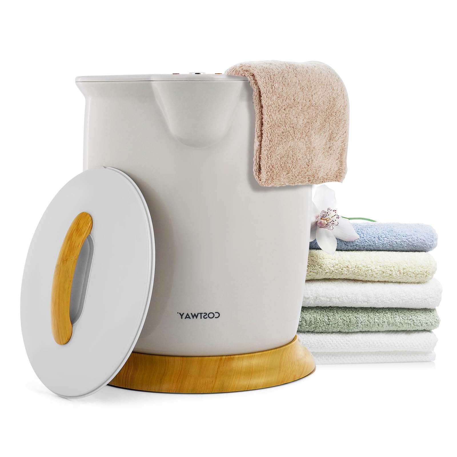 20L Large Capacity Towel Warmer Bucket, Fits 40” x 70” Towels Bathrobes ...