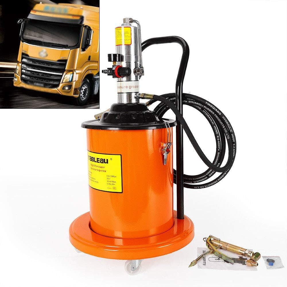 20L Manual Grease Pump, TB-10 High Pressure Grease Gun with 13 ft Hose ...