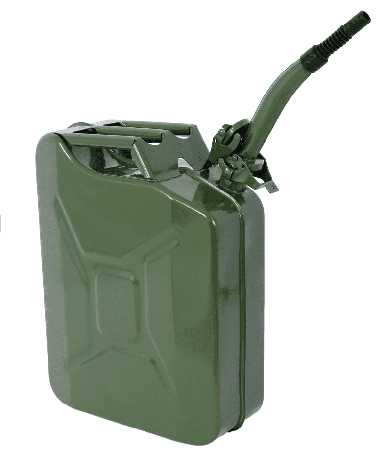 20L Steel Jerry Can Flexible Spout Portable Fuel Tank GREEN - Walmart.com