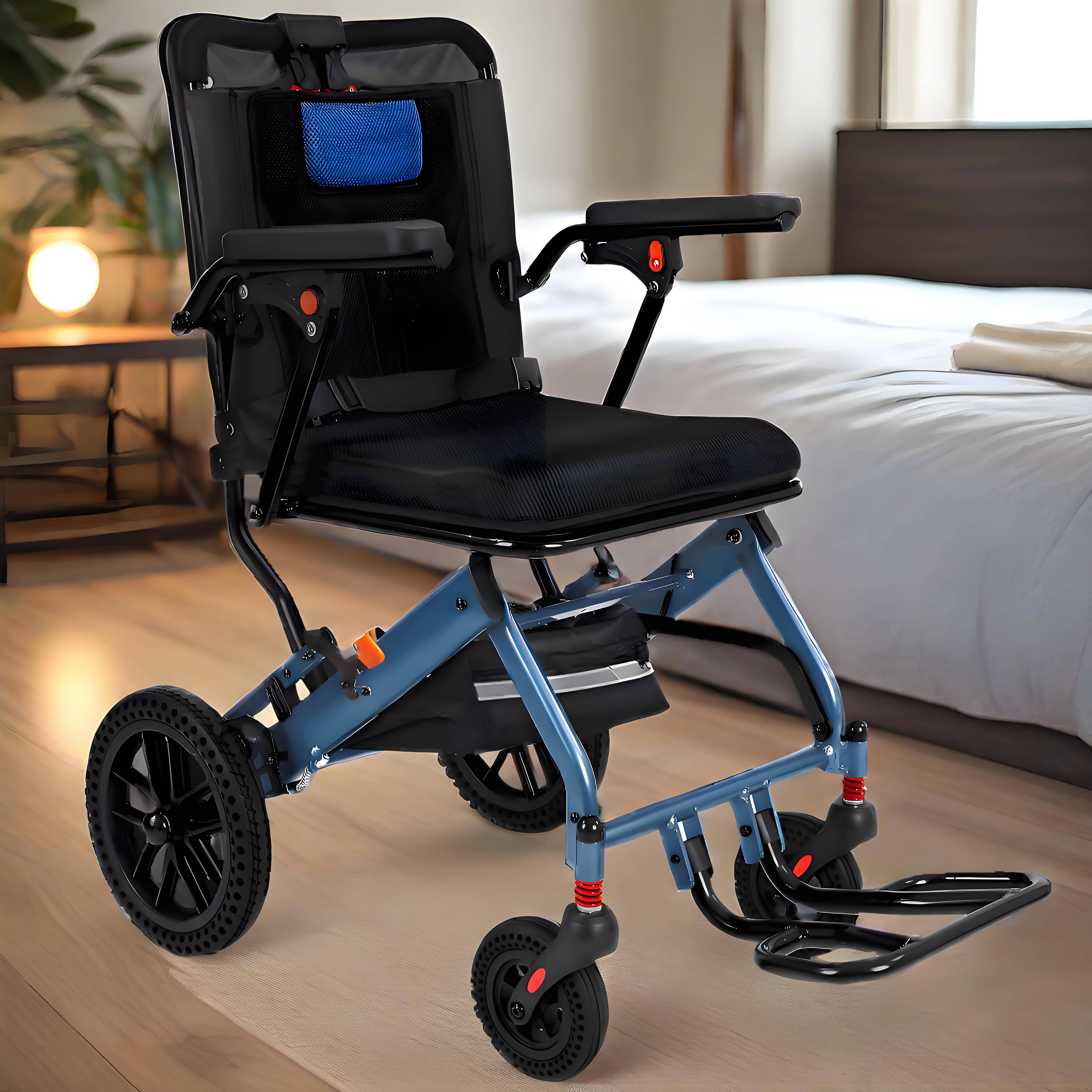 20LBS Ultra-Lightweight Foldable Wheelchair for Adults & Seniors, 10 ...