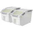 20Lbs 2 Pack Food Storage Container with Scoop, Airtight Rice Storage ...