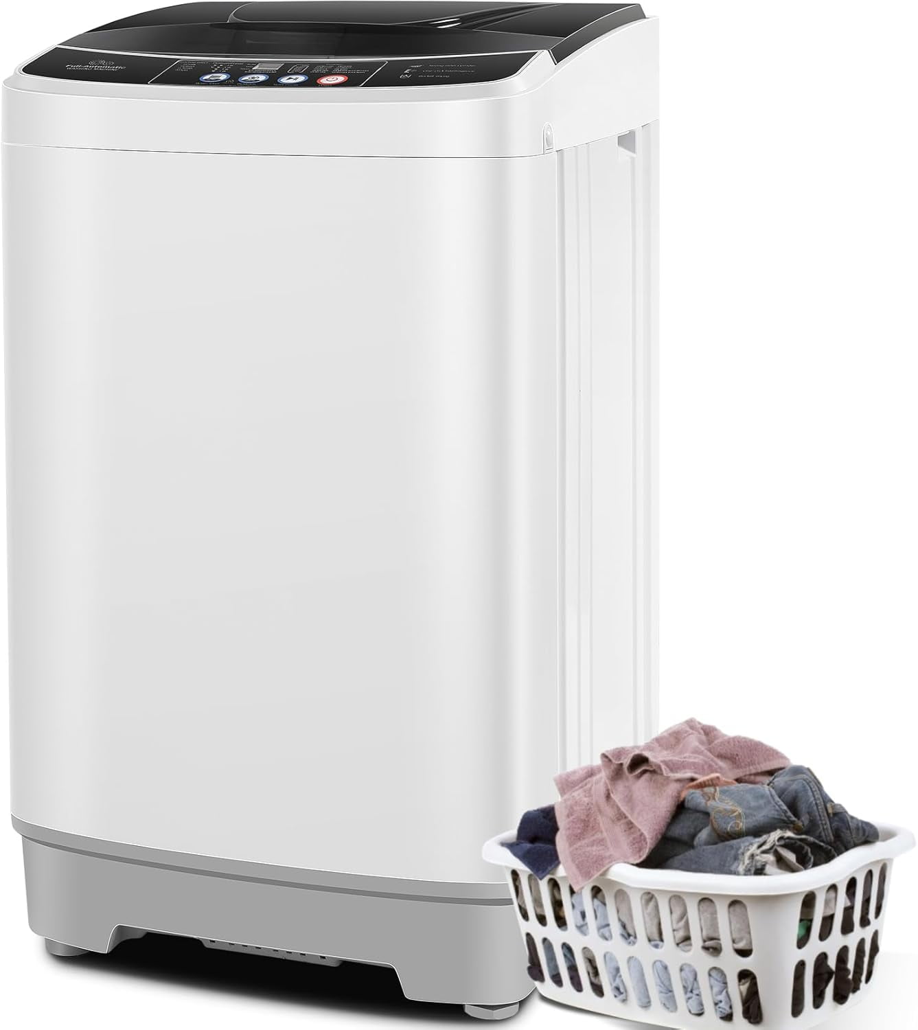 20Lbs Portable Washer Machine with Drain Pump, 2.8 Cu.ft Compact Washer ...