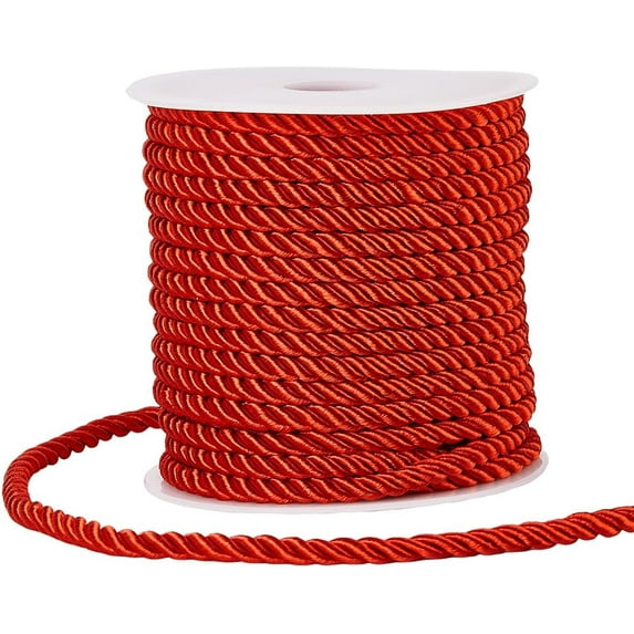 20M/21.87 Yards Decorative Cord Rope Twisted Cording Trim 5mm Red ...
