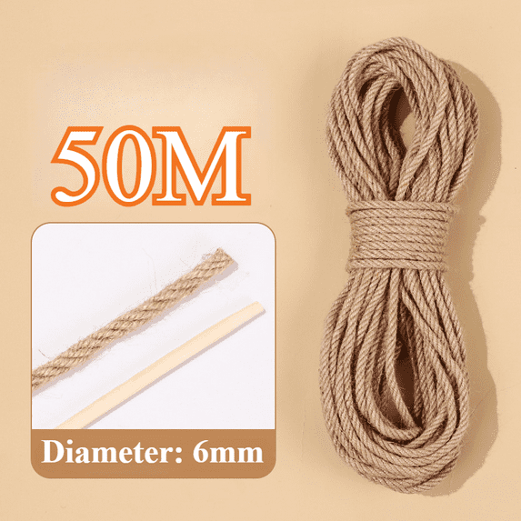 20M/50M Cat DIY Sisal Rope Cat Climbing Grinding Frame Special Cotton ...