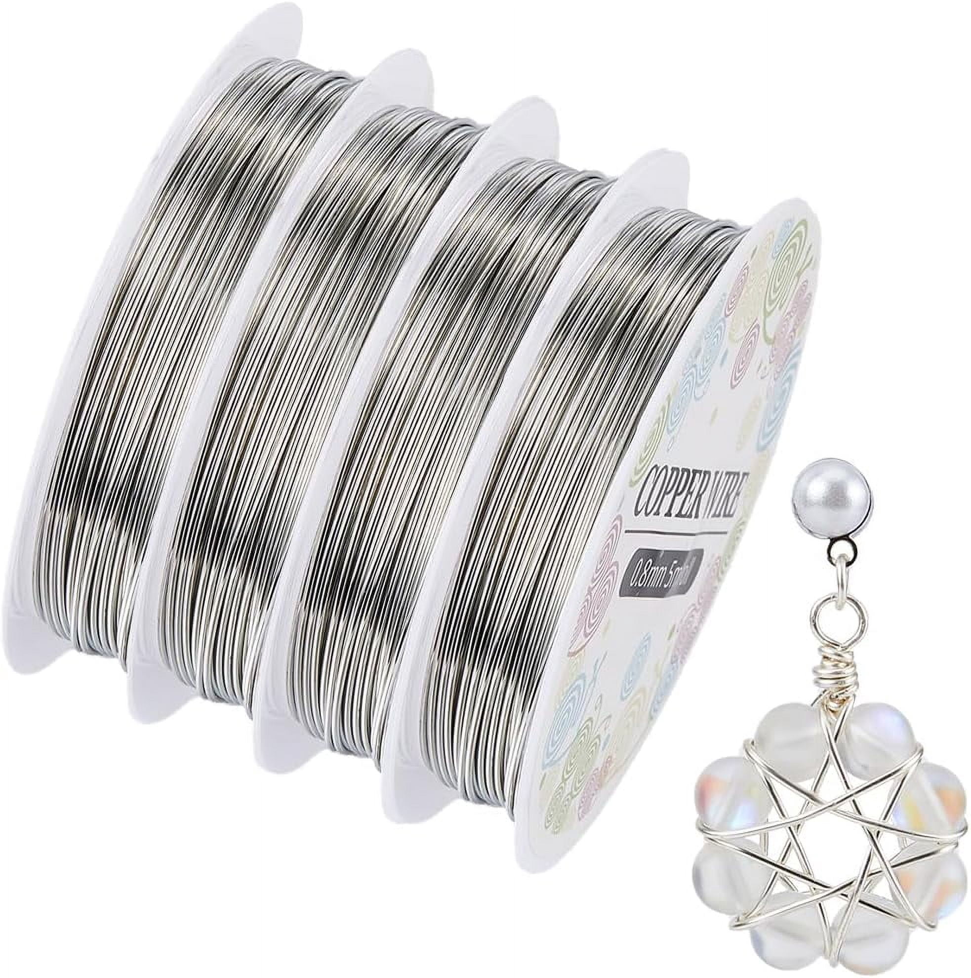 20M Copper Wire 0.8mm 20 Gauge Jewelry Craft Wire Silver Jewelry Copper ...