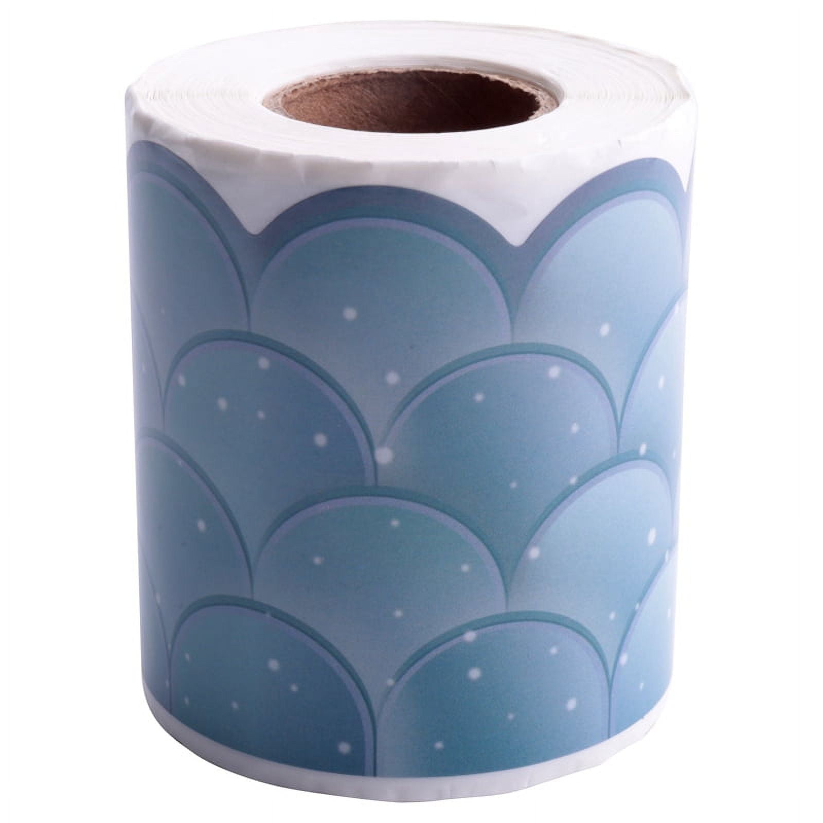 20M Ombre Blue Scallops Bulletin Board Borders Rainbow Straight Borders ...