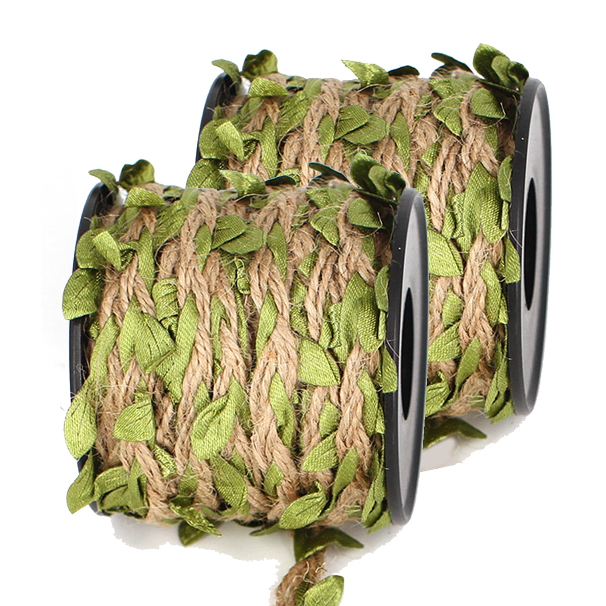 20M Twine Green Leaf Jute 5MM Rope Hemp Burlap Ribbon String Heavy Duty ...