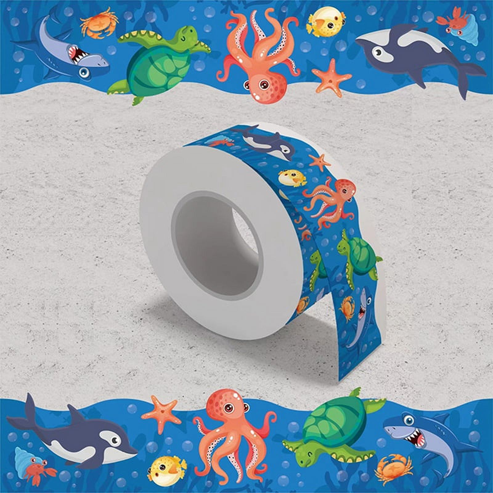 20M Wavy Scalloped Bulletin Board Sticker Roll Bulletin Border Trim ...