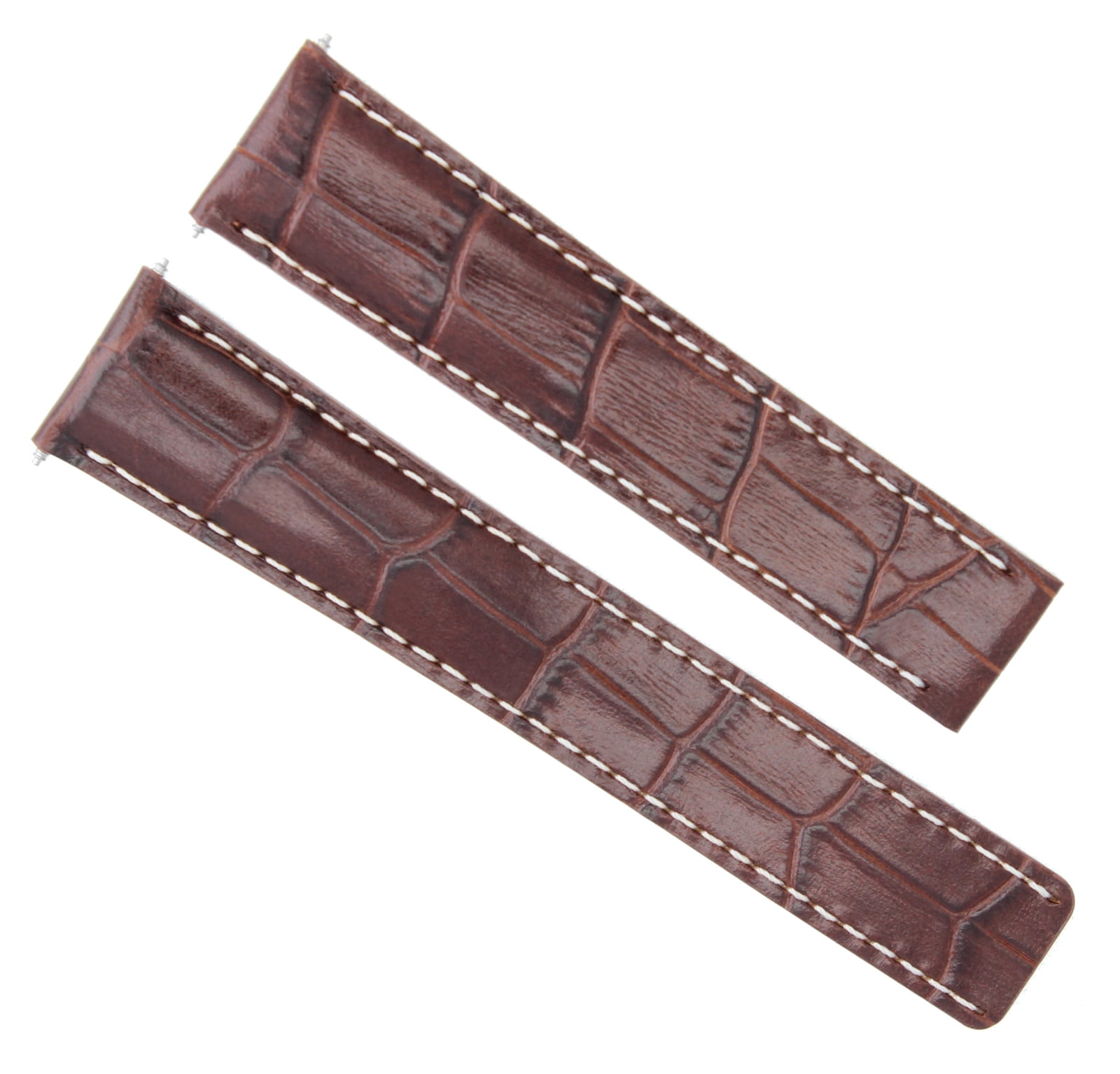 20MM/18MM LEATHER STRAP WATCH BAND FOR BREITLING PILOT DEPLOYMENT CLASP ...