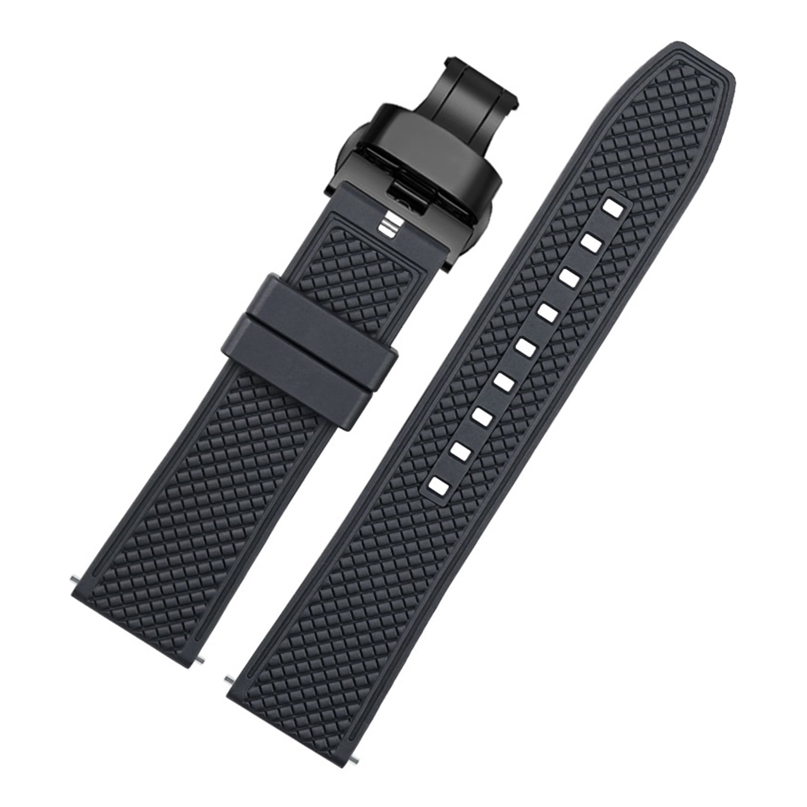 20MM 22MM Universal Fluoro Rubeer Watch Band Fit For R-olex T-issot ...