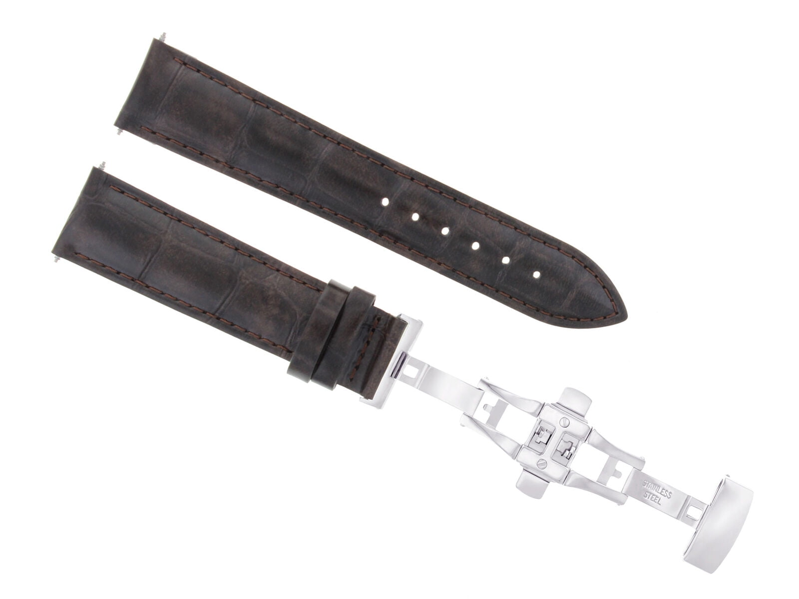 20MM LEATHER STRAP WATCH BAND FOR BULOVA ACCUTRON II 97B128 WATCH DARK ...