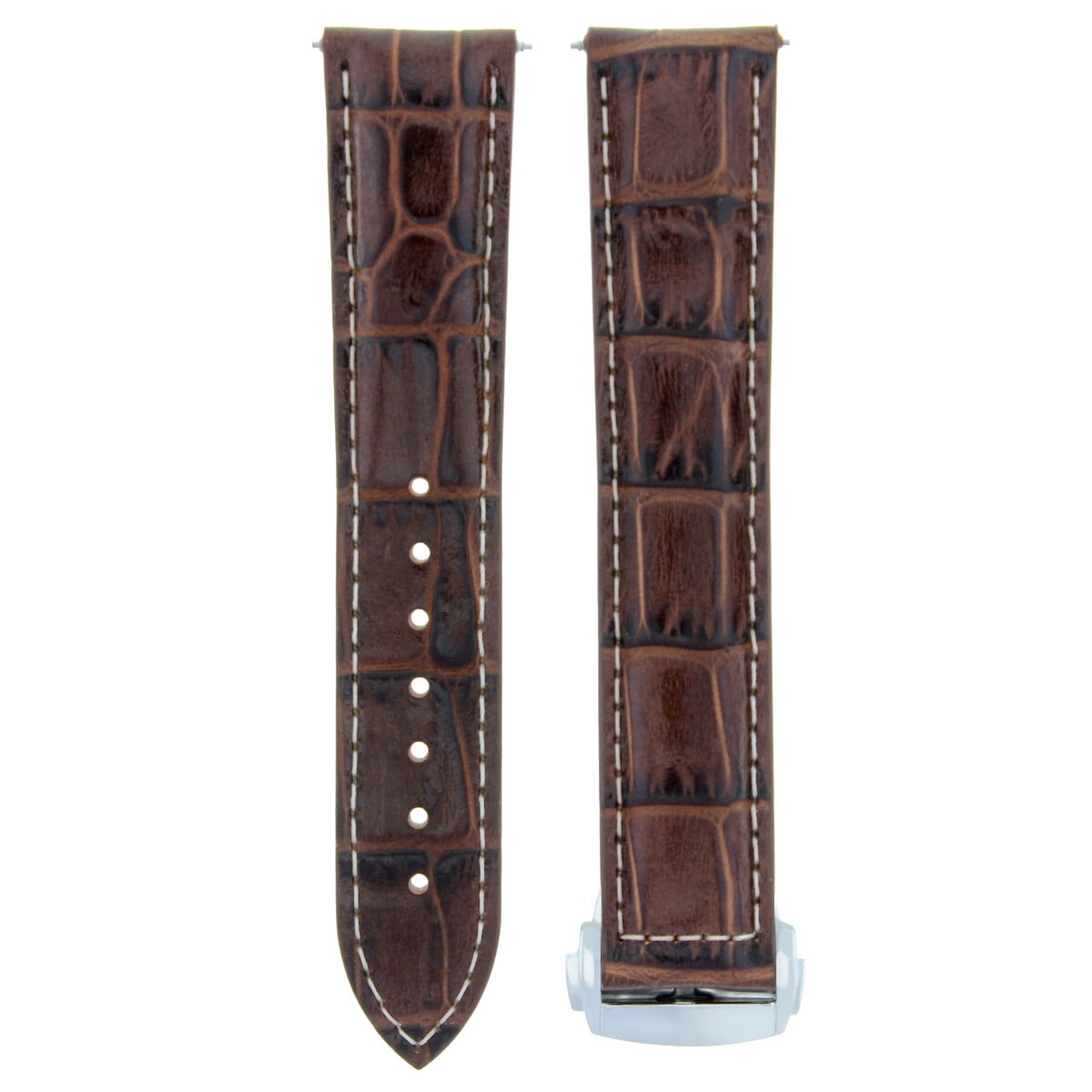 20MM LEATHER WATCH BAND STRAP FOR 41MM OMEGA SEAMASTER PLANET CLASP ...