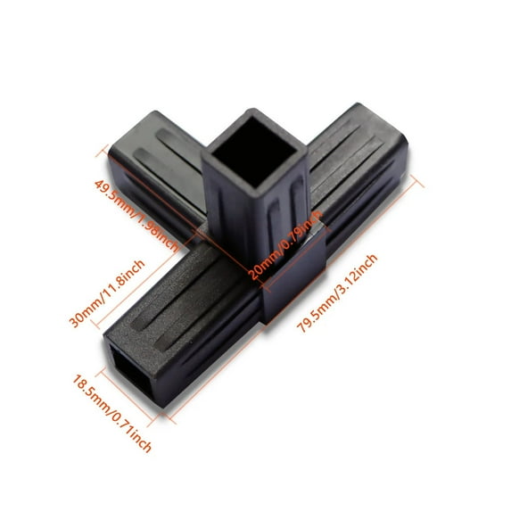 20MM X-L-T Shape Square Pipe Fitting 20X20 Pipe Angle Code Six Way ...