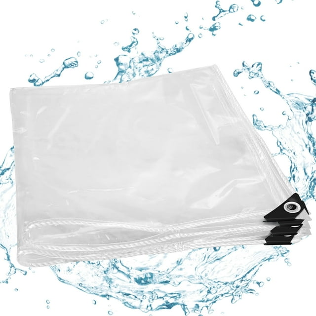 20Mil Clear Tarps with Grommets PVC Vinyl Clear Tarp Heavy Duty ...
