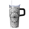 20OZ Black and white mandala style Pattern Insulated Stainless Steel ...