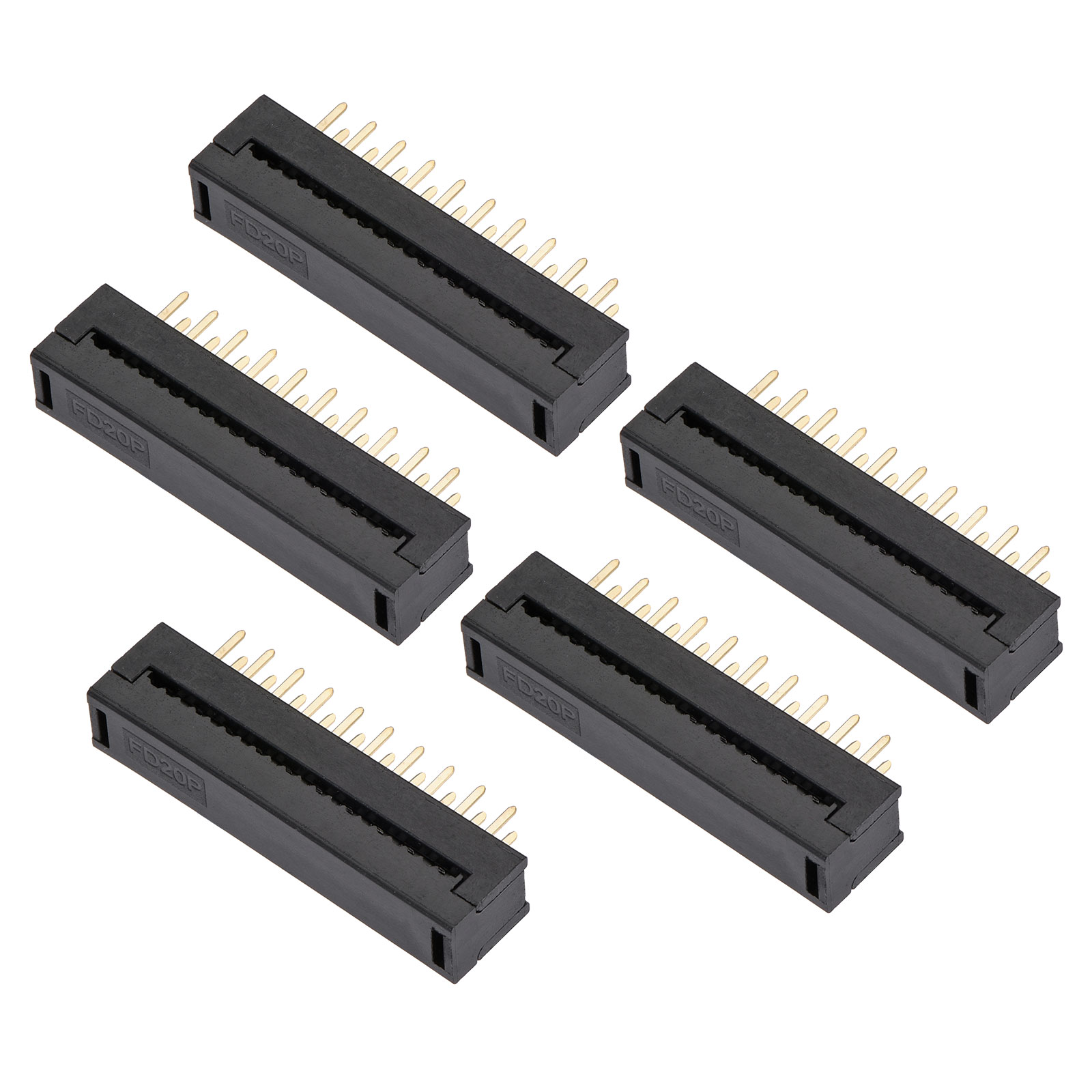 20P Dual Rows 2.54mm Pitch Transition Plug Socket for Flat Ribbon Cable ...