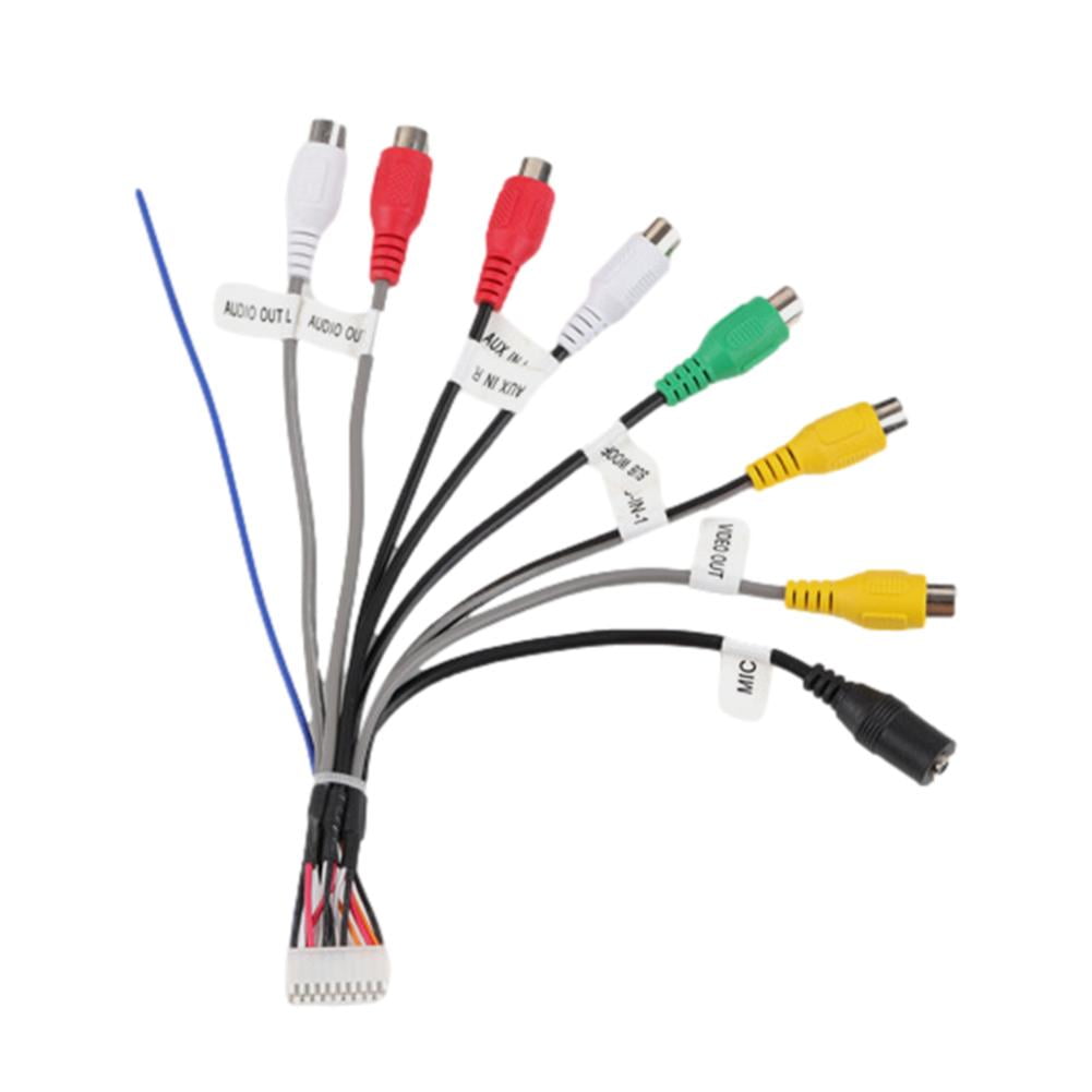 20P Plug Car Stereo Radio RCA Output AUX Wire Harness Connector Adaptor ...