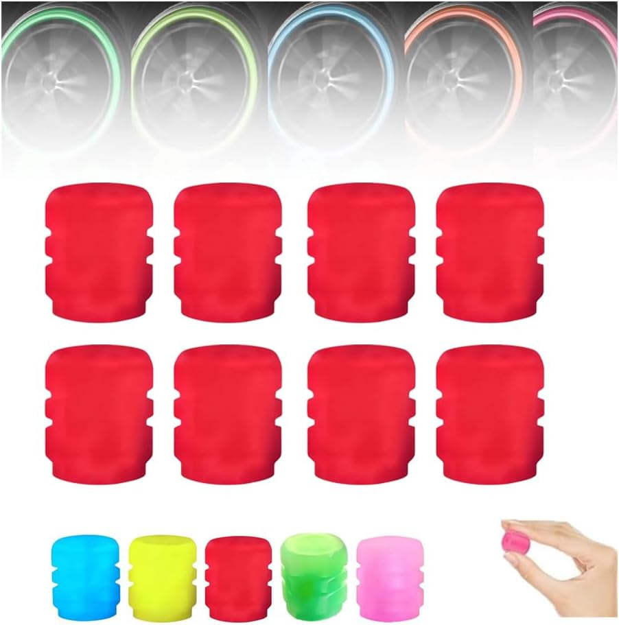 20PACK Fluorescent Tire Valve Stem Caps,Glow in The Dark TireValveCaps ...