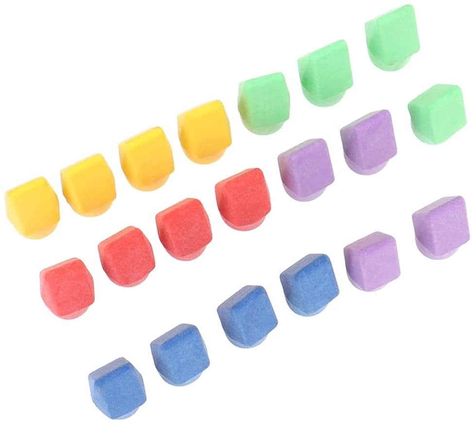20PC Erasers Pencil Top Eraser Caps Chisel Shape Pencil Eraser Toppers ...