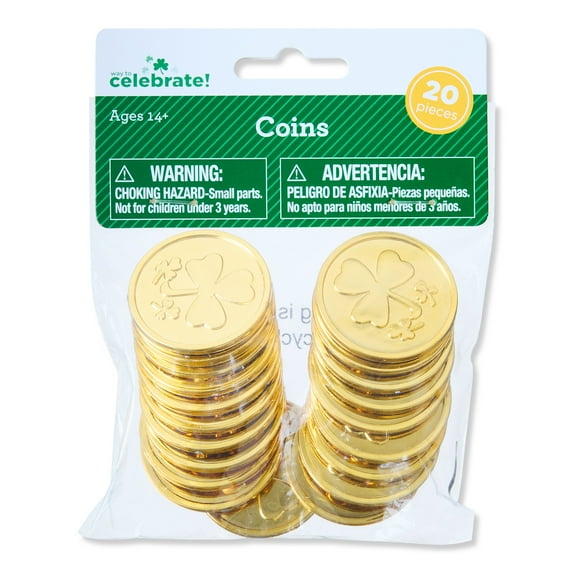 Gold Coins, 20 Count, St. Patrick's Day by Way To Celebrate - Walmart.com