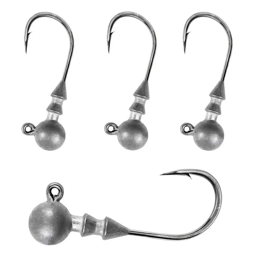 20PC Lure 4X Reinforced Lead Head Hook with Barbed Soft Bait Hook Eagle ...