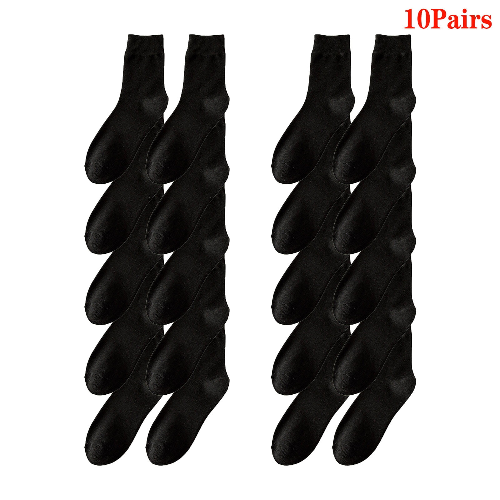 20PC Socks Black Polyester 10 Pairs Print Socks for Women Men Series ...