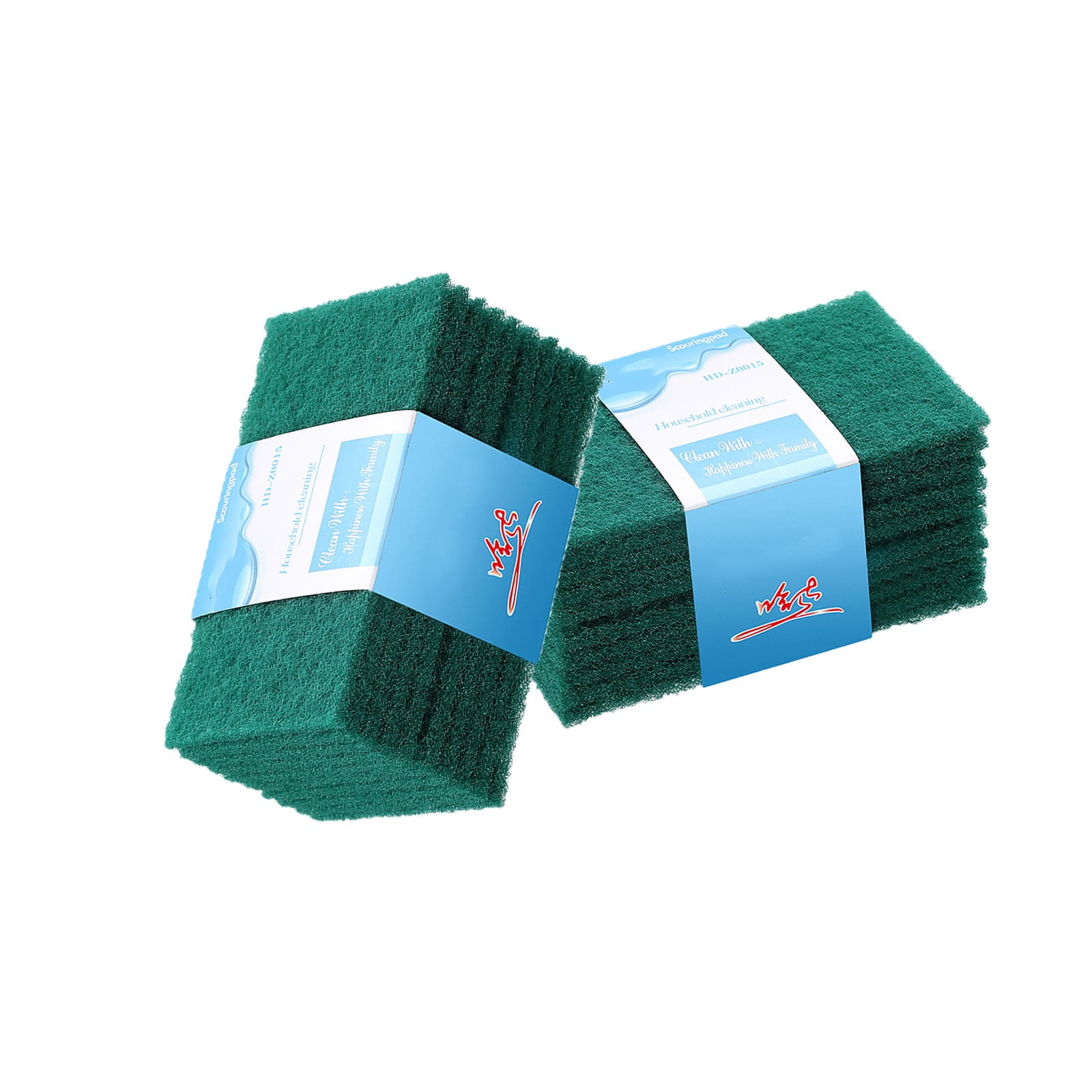 20PC Sponge Scrubber Kitchen Cleaning Cloth - Non-Scratch Scouring Pad ...