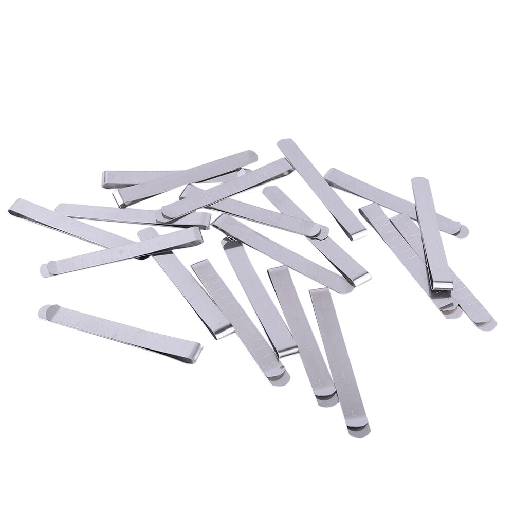 20PC Stainless Steel Hemming Clips 3 Inches Measurement Ruler Sewing ...
