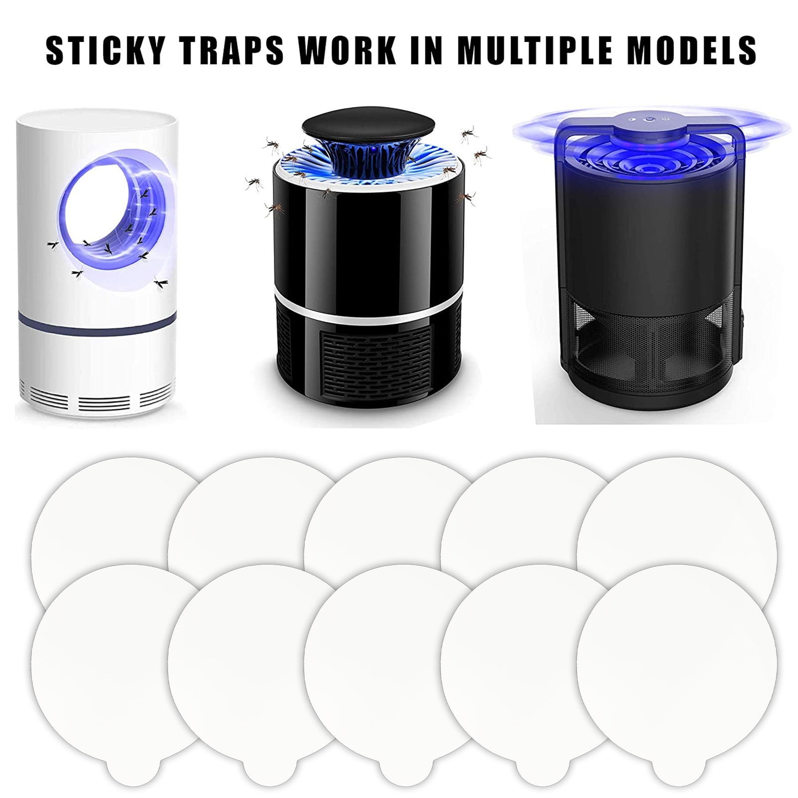 20PC Sticky Glue Board Refill For Indoor Fly Trap For Mosquito Lamp For ...