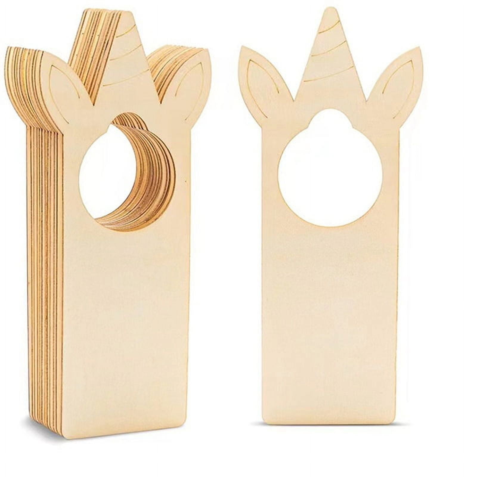 20PC Unfinished Wood Door Knob Hanger Door Knob Signs for Painting DIY ...