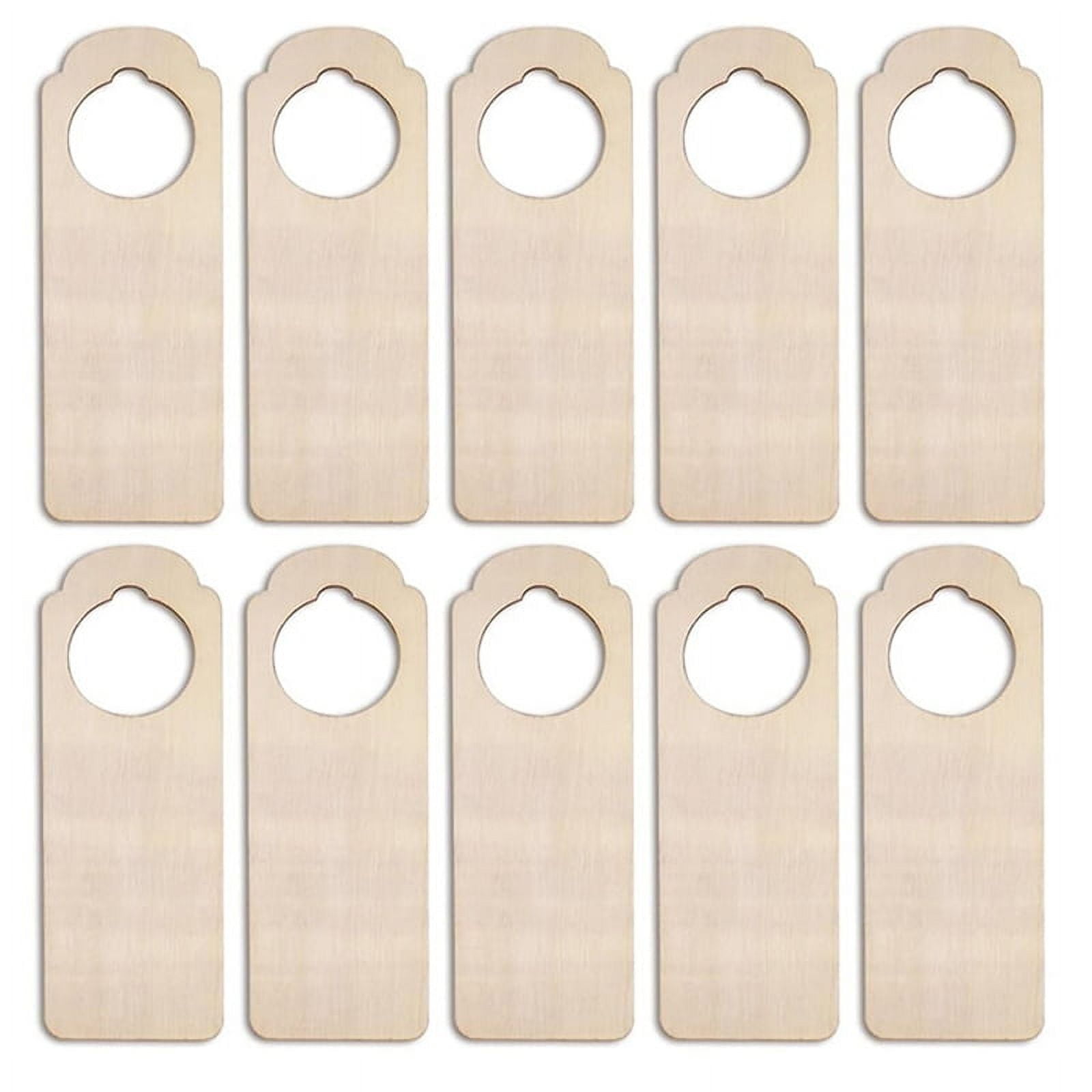 20PC Unfinished Wood Door Knob Hanger Door Knob Signs for Painting DIY ...