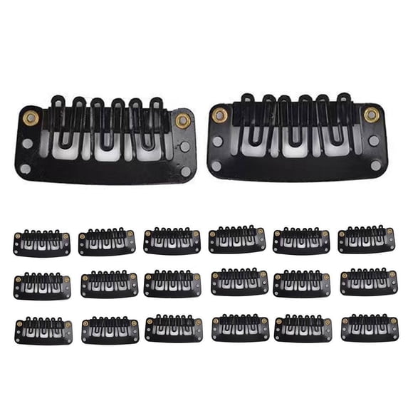 20PC Wig Clip Clasp Clip for Wig Beret Fixation Wig Clasp Black ...