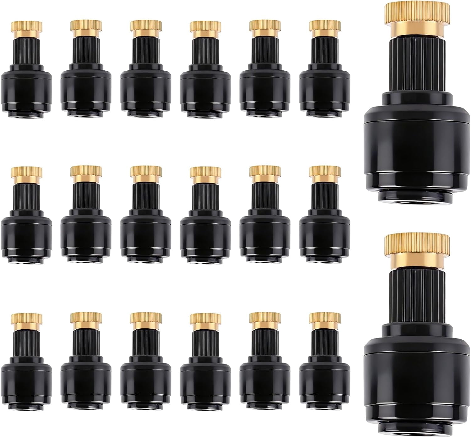 20PCS 1/4" Push-to-Fit Copper Atomizing Nozzle, Quick Connect Drip ...