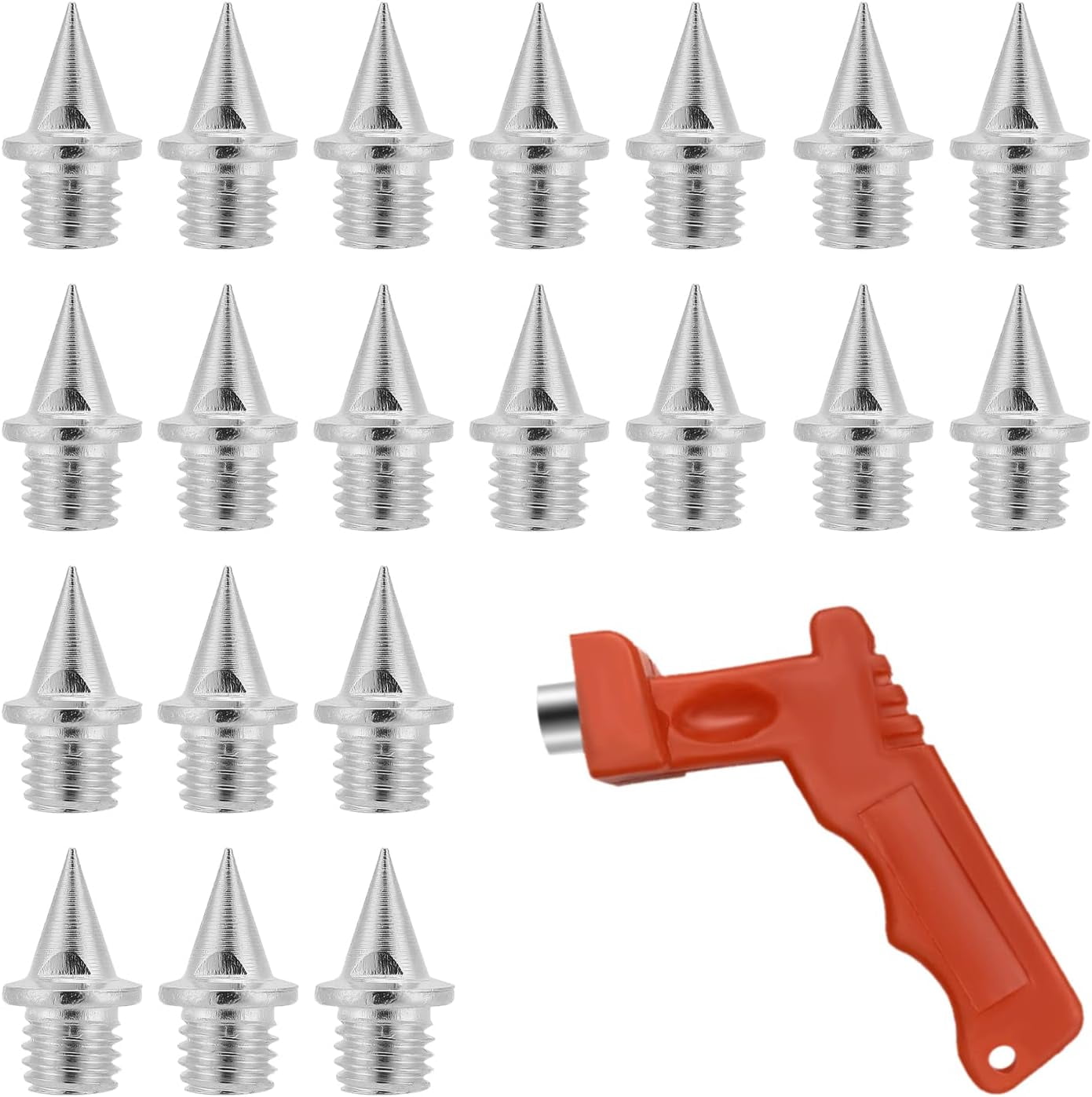 20PCS 1/4inch Track Spikes with Spike Wrench, Cross Country Spikes ...