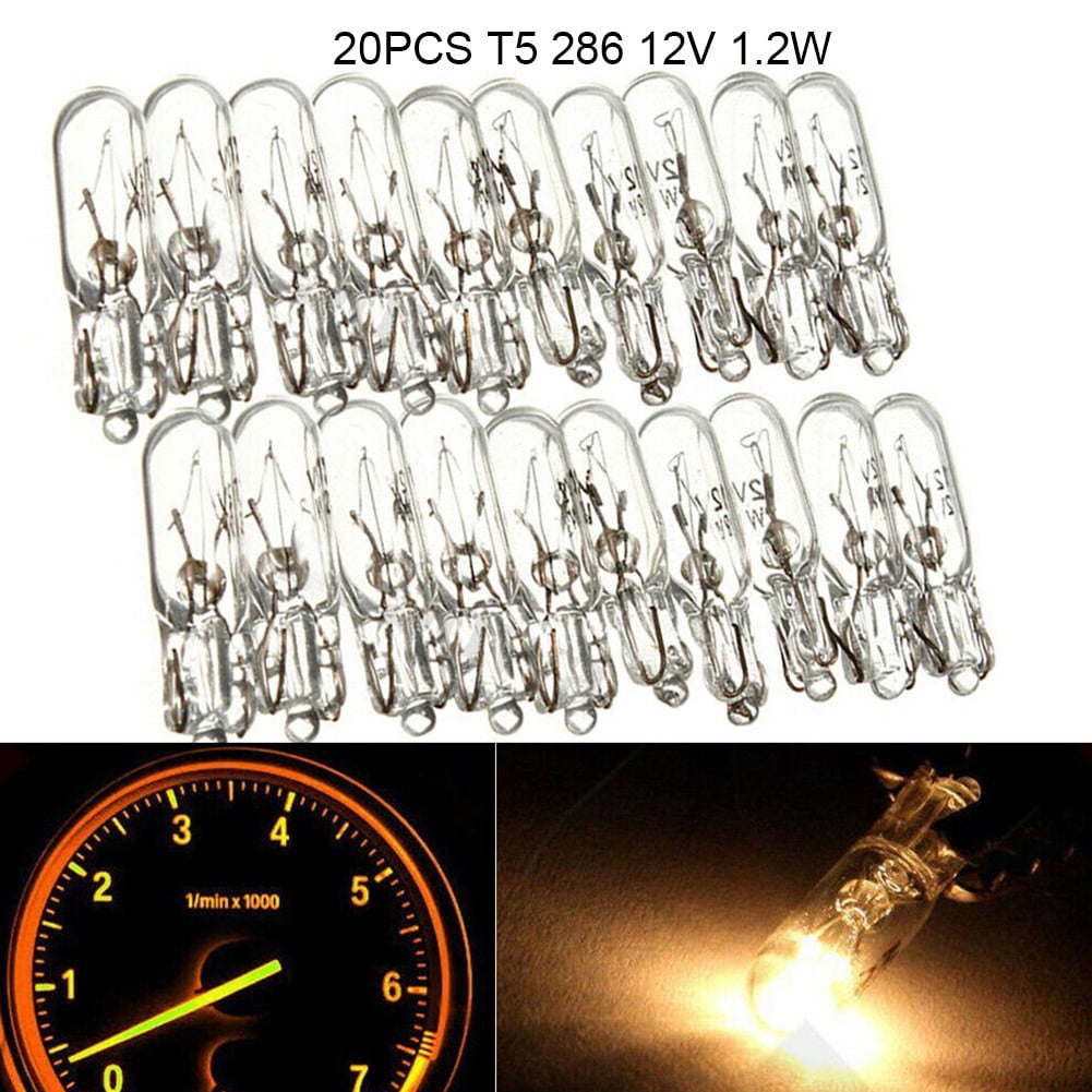 20PCS 12V Warm White Dashboard Light Bulbs for Car Instrument Panel ...