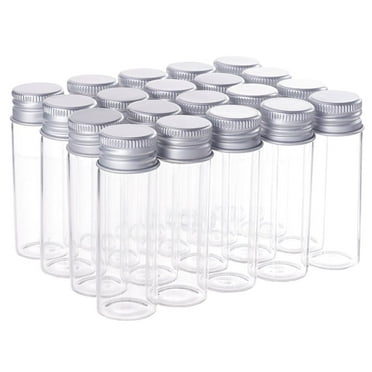 HATISS Miniature Glass Bottles, 10x Small Clear Vials with Cork ...