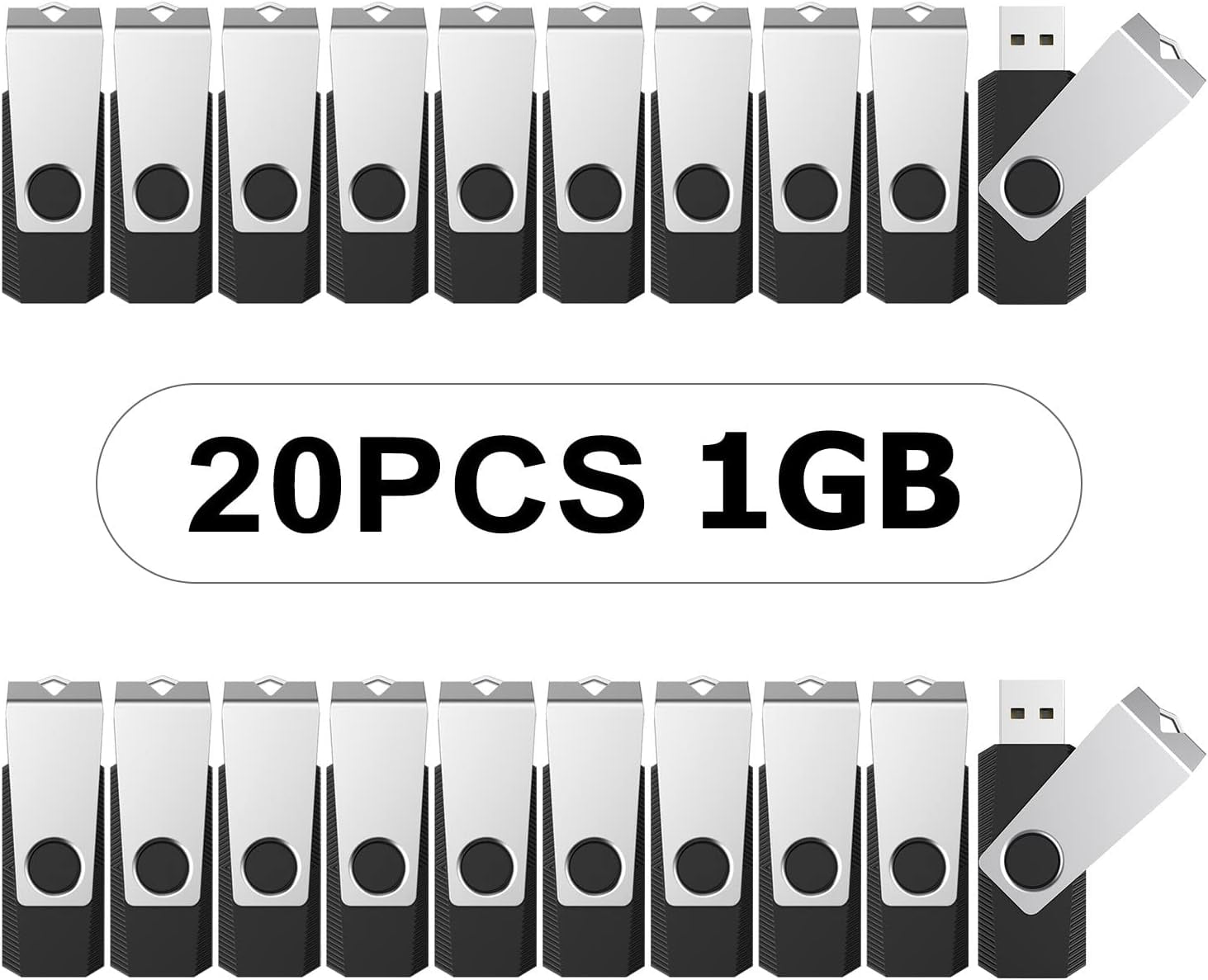 20PCS 1GB Bulk USB 2.0 Flash Drives Swivel Memory Stick Thumb Drives ...