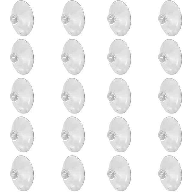 20PCS 2 Inch / 5CM Clear Suction Cups Without Hook Small Clear Plastic ...