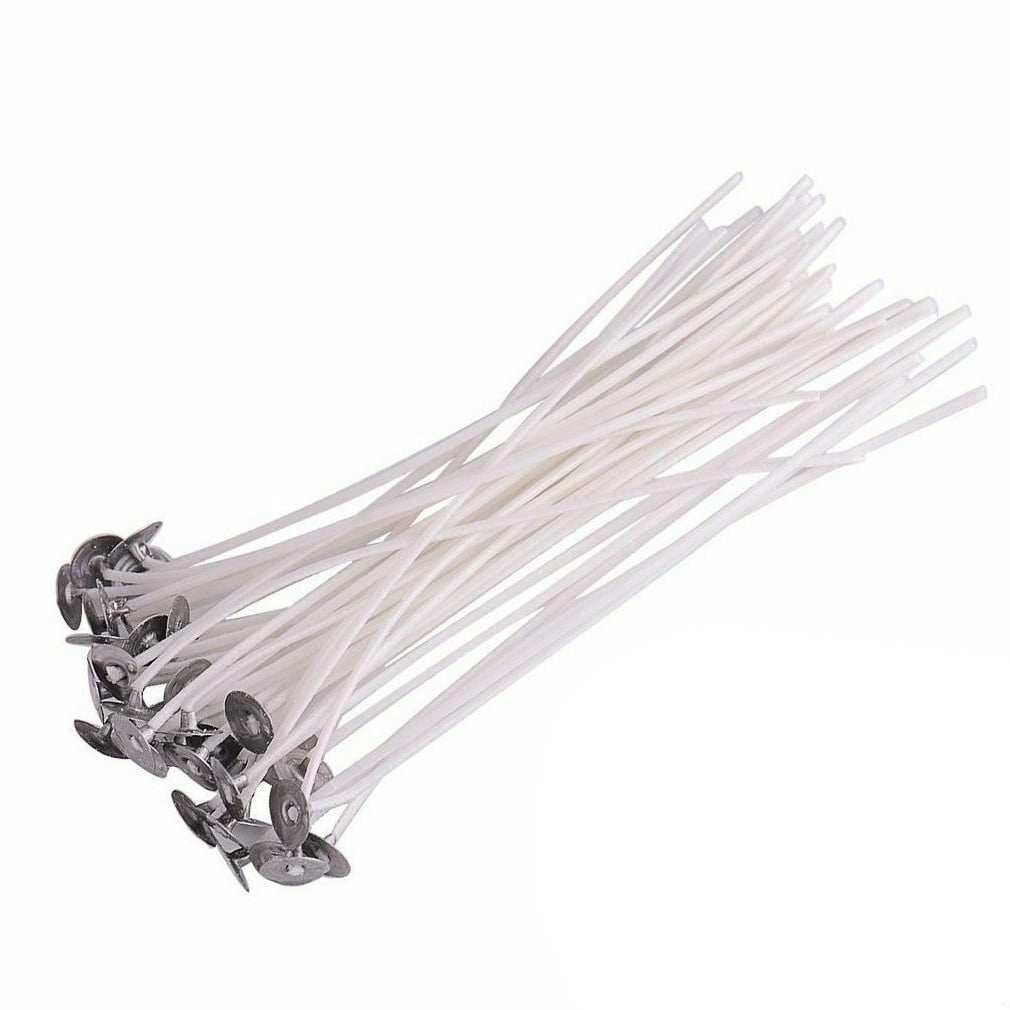 20PCS 20CM/8" Candle Wicks Cotton Core Pre Waxed&Tabbed With Sustainers ...