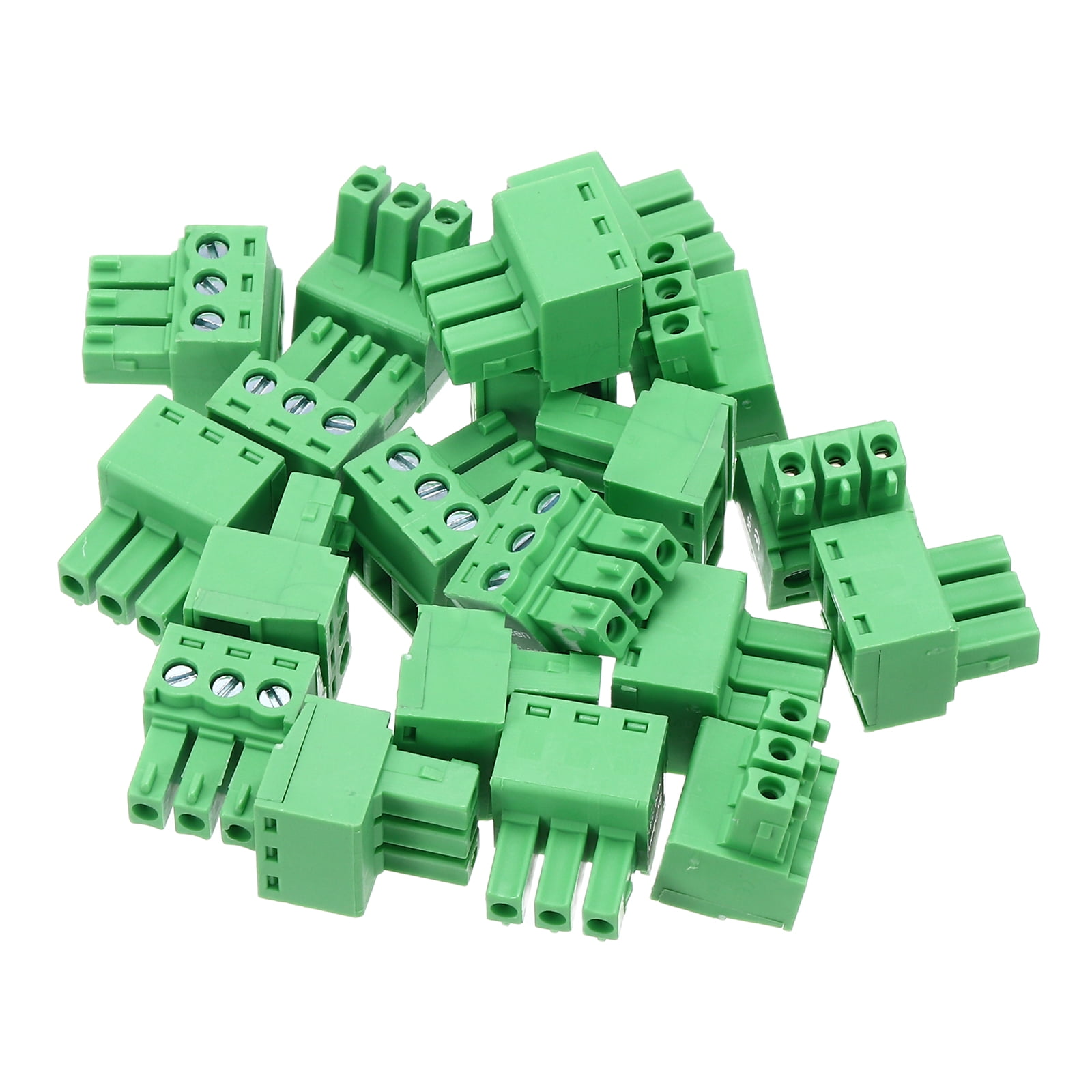 20PCS 3-Pin PCB Mount Screw Terminal Block Connectors 3.81mm/0.15inch Pitch - Walmart.com