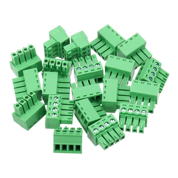 20PCS 4-Pin PCB Mount Screw Terminal Block Connectors 3.81mm/0.15inch ...