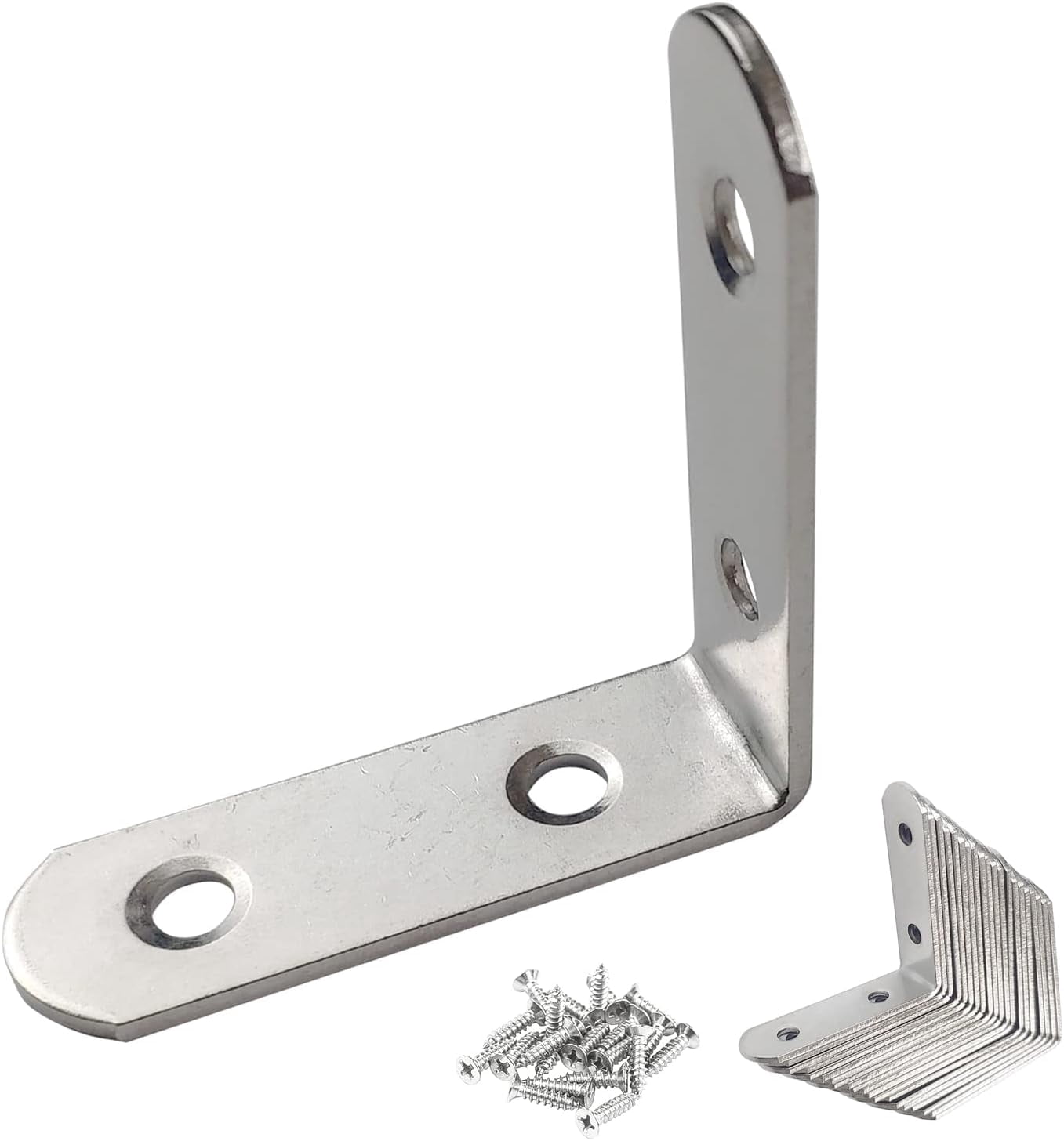 20PCS 50x50x16mm(2"x2") L Bracket Corner Brace Metal Angle Corner ...