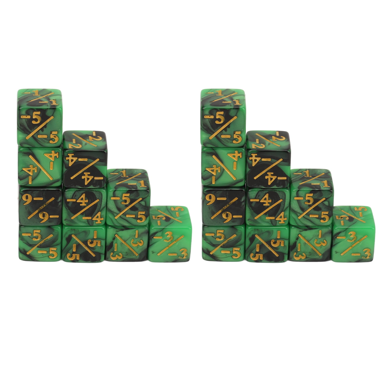 20PCS 6 Sided Dice Set for Kids 16MM Plastic Educational Math Symbol ...