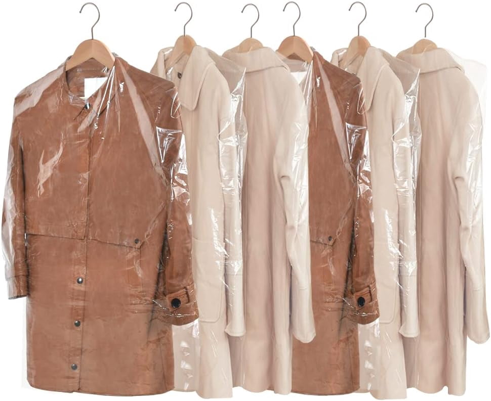 20PCS 60 Inch Plastic Garment Bag-Plastic Clear Dry Cleaner Laundry ...
