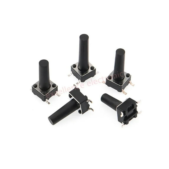 20PCS 6X6 Series Tact Switch 6*6*4.3/5/6/7/8/9/10mm Pins 2/4 Feet Horizontal Bracket Push Button ...