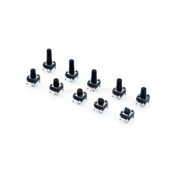 20PCS 6X6 Series Tact Switch 6*6*4.3/5/6/7/8/9/10mm Pins 2/4 Feet ...