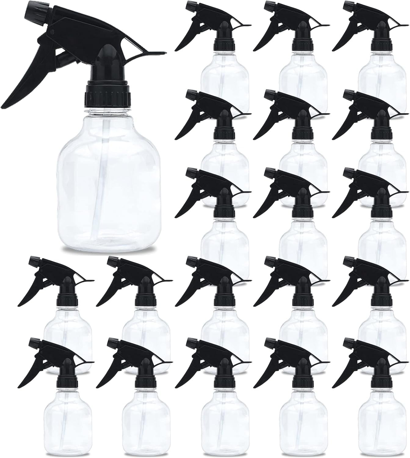 20PCS 8 oz Spray Bottle Clear Plastic Spray Bottles with Adjustable ...